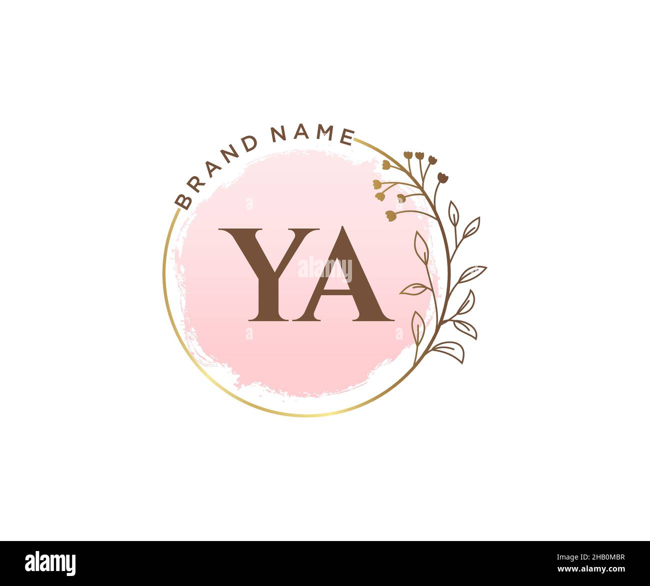 YA feminine logo. Usable for Nature, Salon, Spa, Cosmetic and Beauty ...