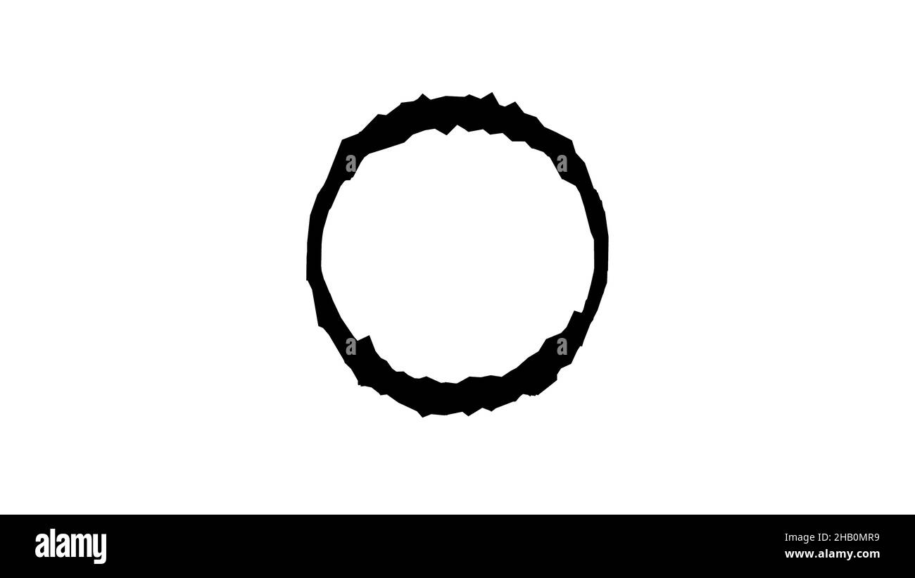 Water forming loop circle. Animation of a black circle on a white ...
