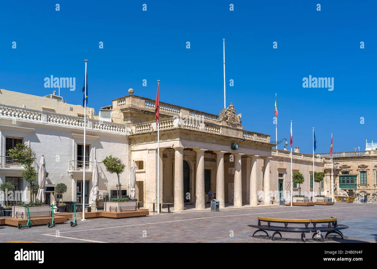 Neo-classical building of the Main Guard in the St George’s Square ...