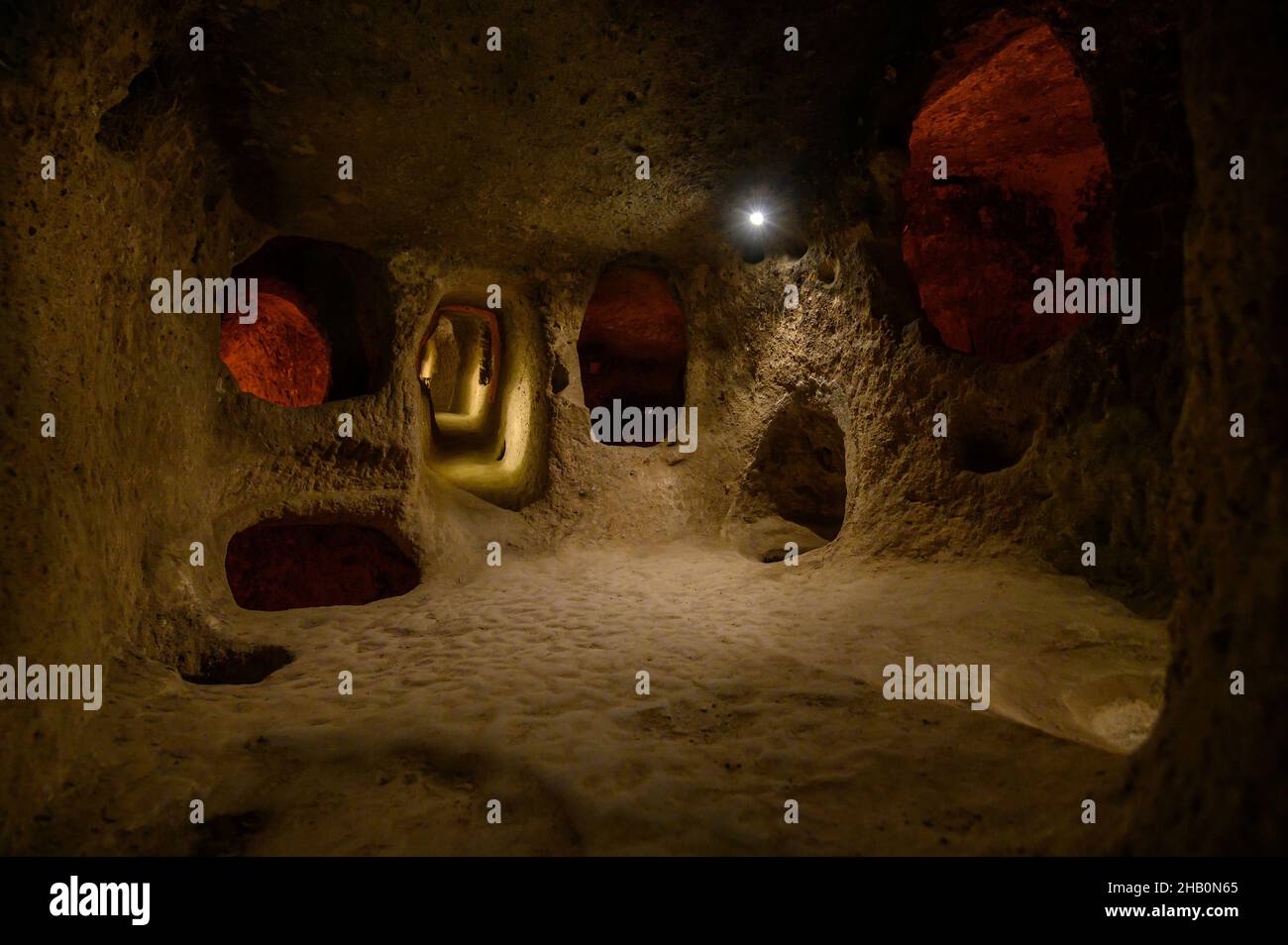 Kaymakli, Turkey. Ancient multi-level underground cave city in ...