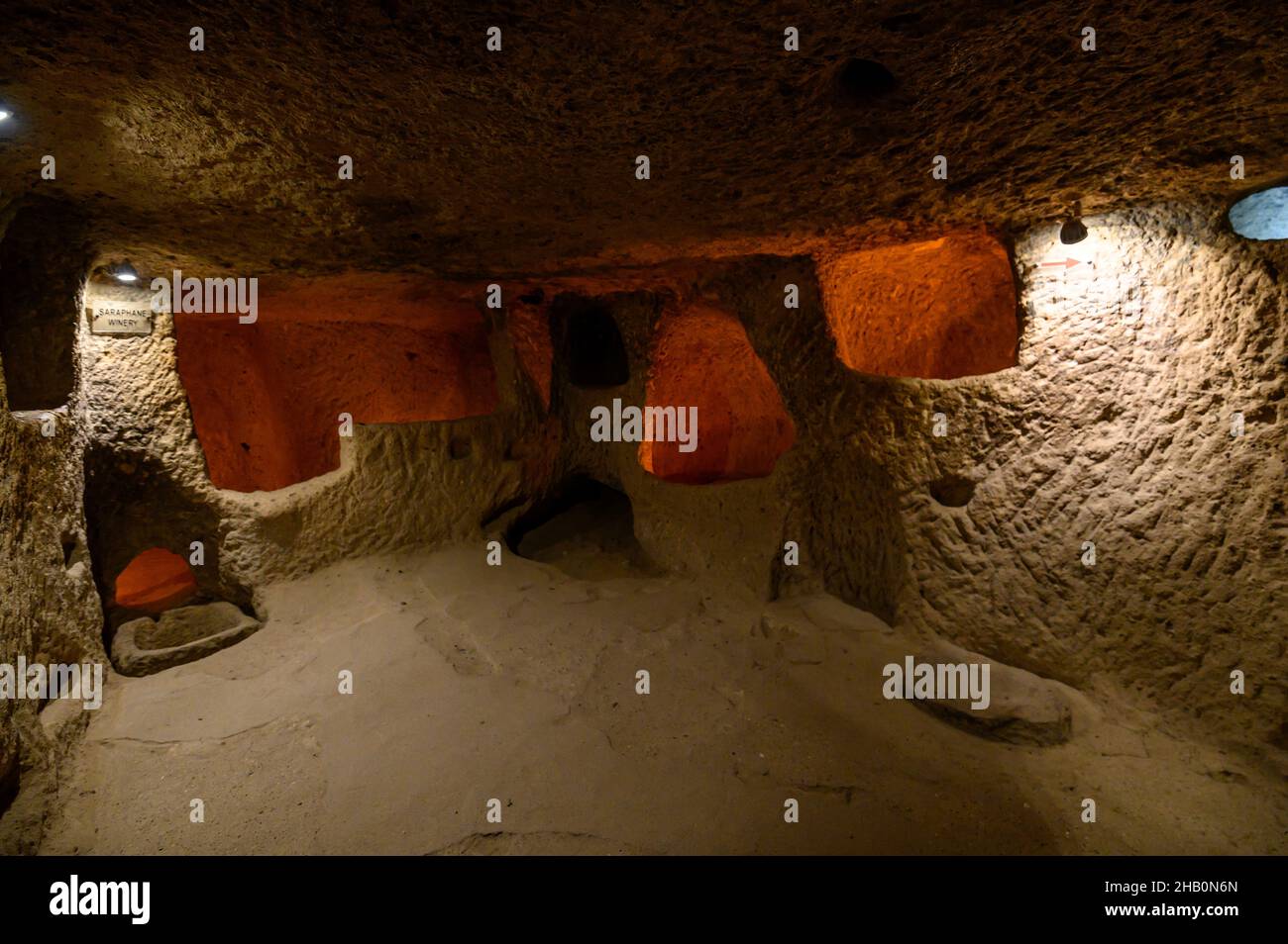 Kaymakli, Turkey. Ancient multi-level underground cave city in ...