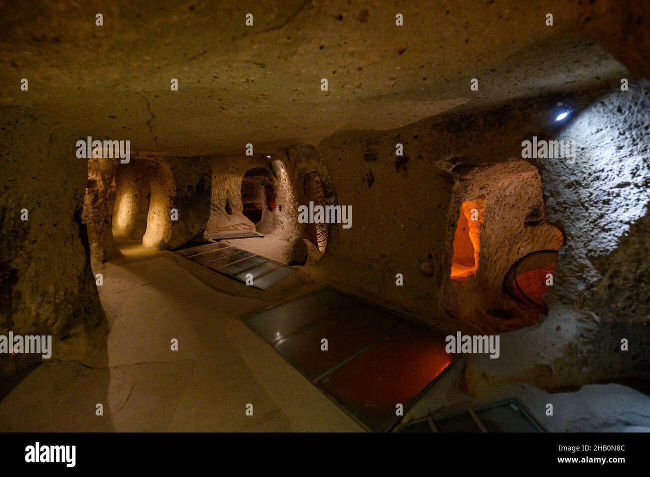 Kaymakli, Turkey. Ancient multi-level underground cave city in ...