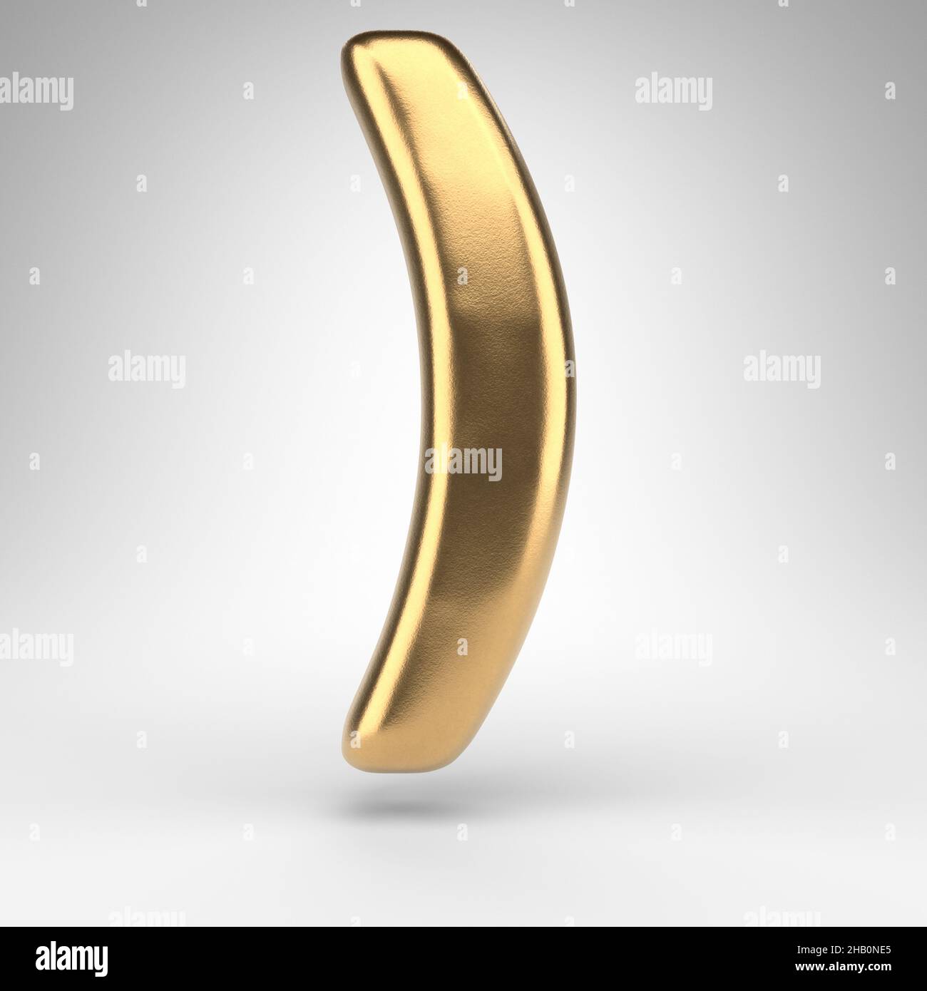 Right round bracket symbol on white background. Golden 3D rendered sign ...
