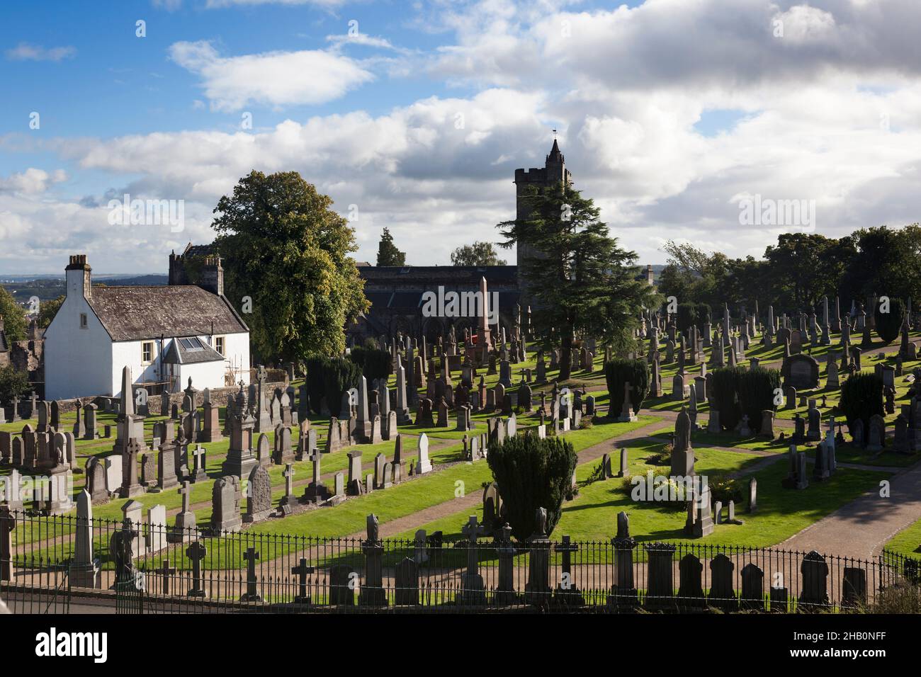 Granite crosses in Stirling's Necropolis cemetery Stock Photo - Alamy