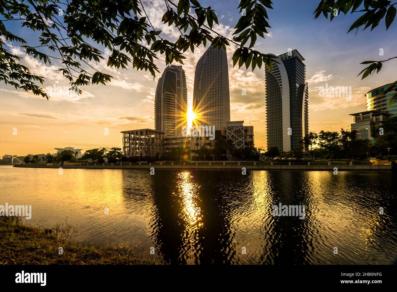 Sunset at Putrajaya Lake Stock Photo - Alamy
