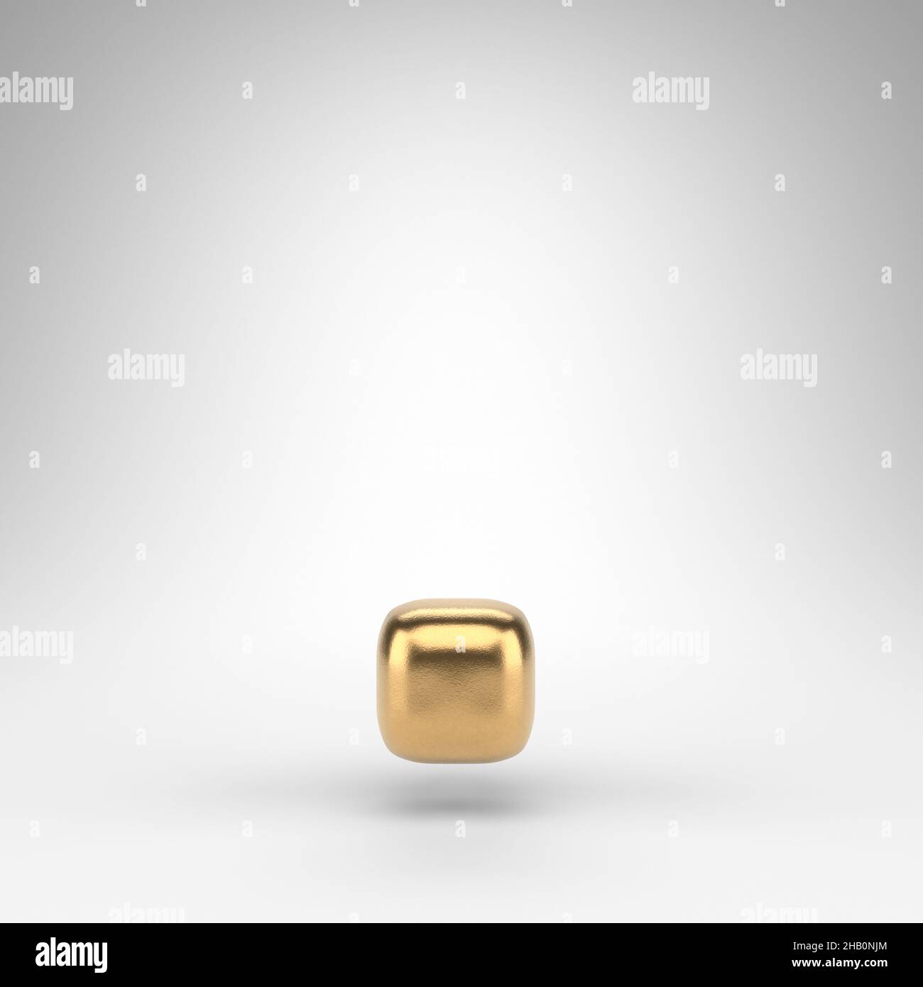 Period symbol on white background. Golden 3D rendered sign with gloss ...