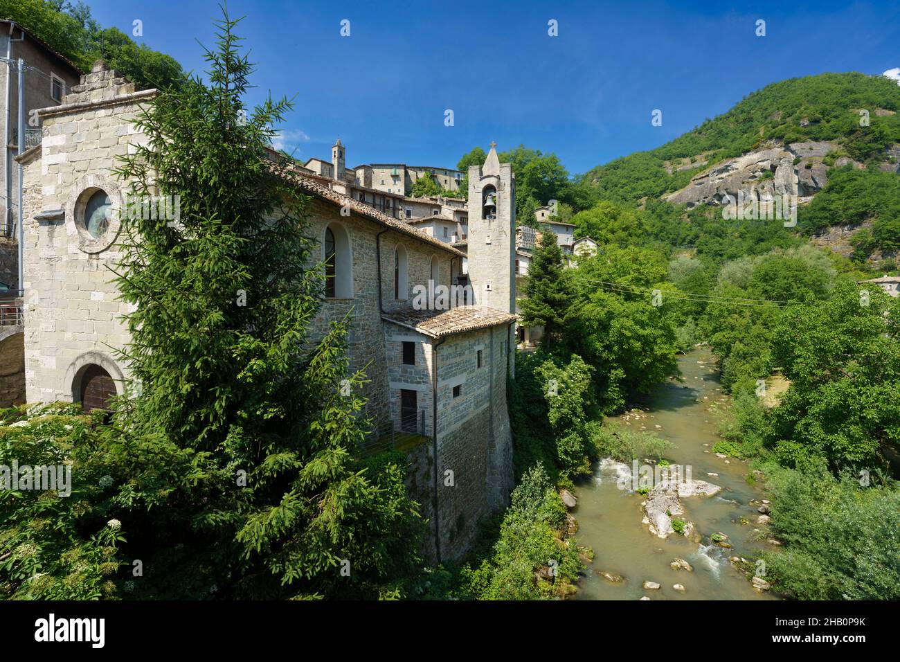 Landscape along the old Salaria road in the Ascoli Piceno province ...