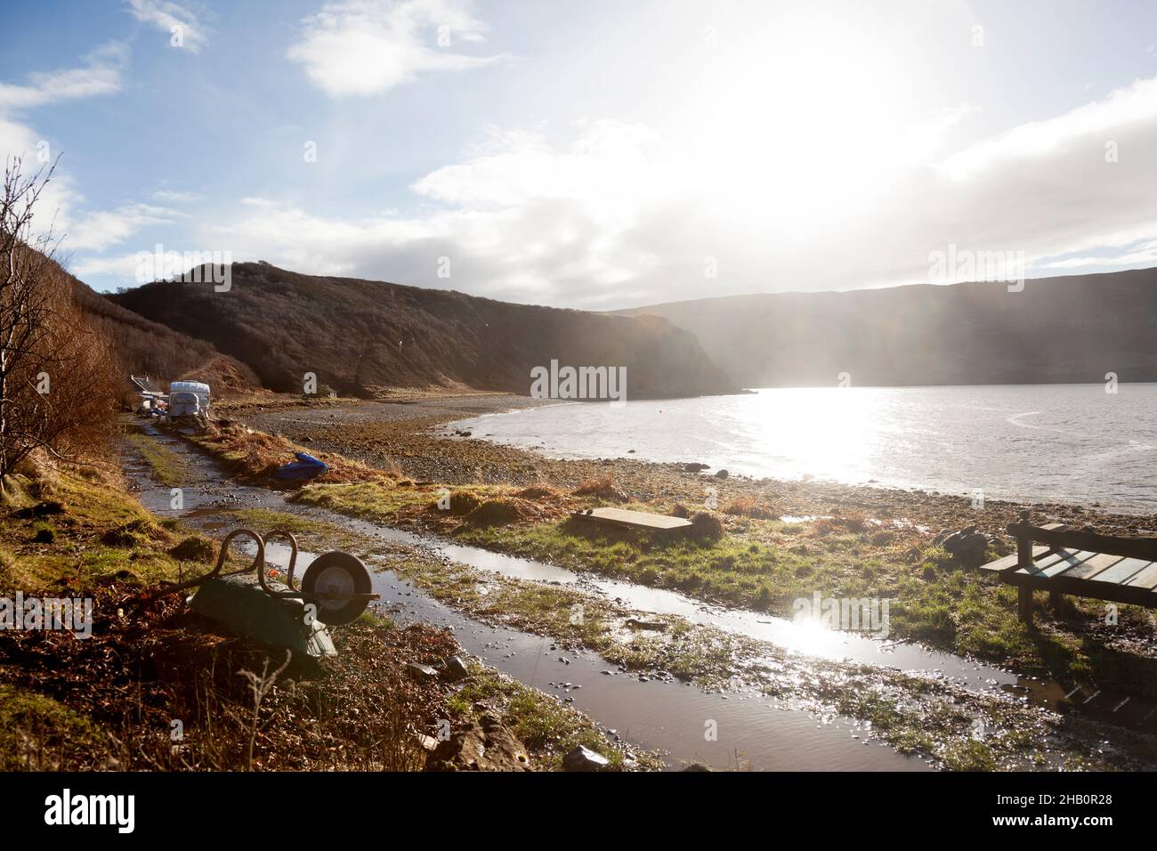 Scottish beach winter sun blue sky hi-res stock photography and images ...