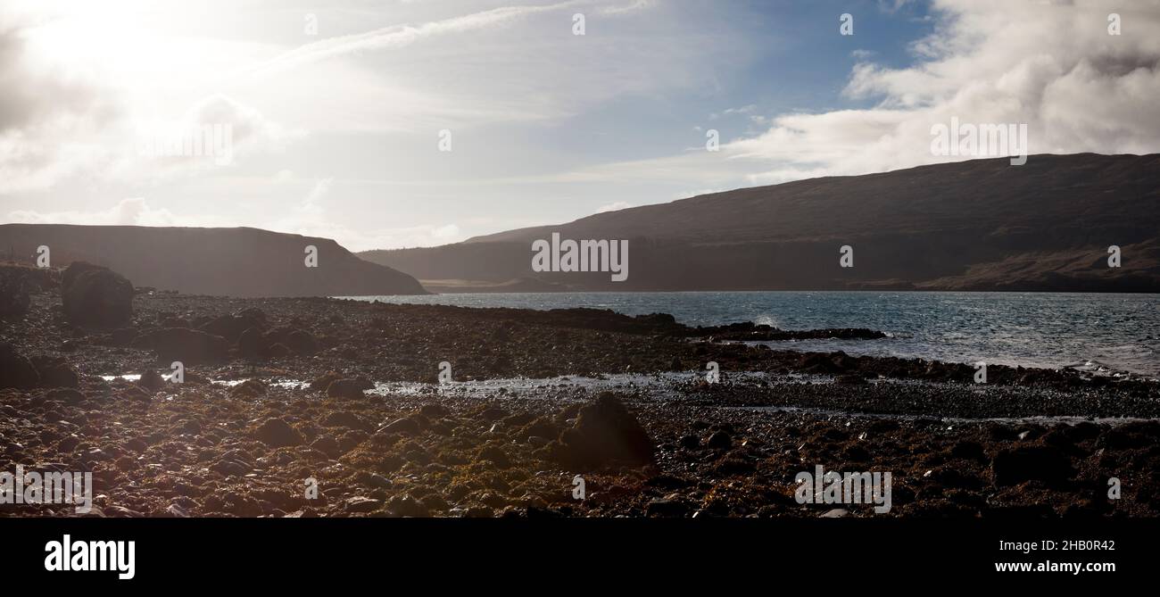 Sunset in waternish beach. Isle of sky Stock Photo - Alamy
