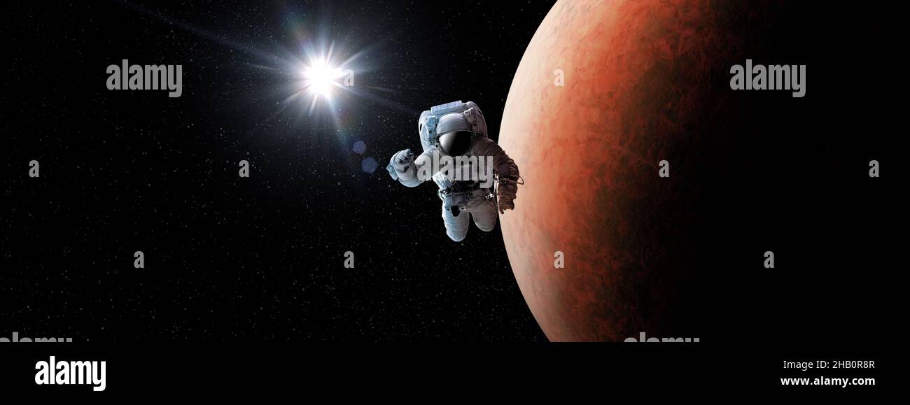 Astronaut above mars hi-res stock photography and images - Alamy