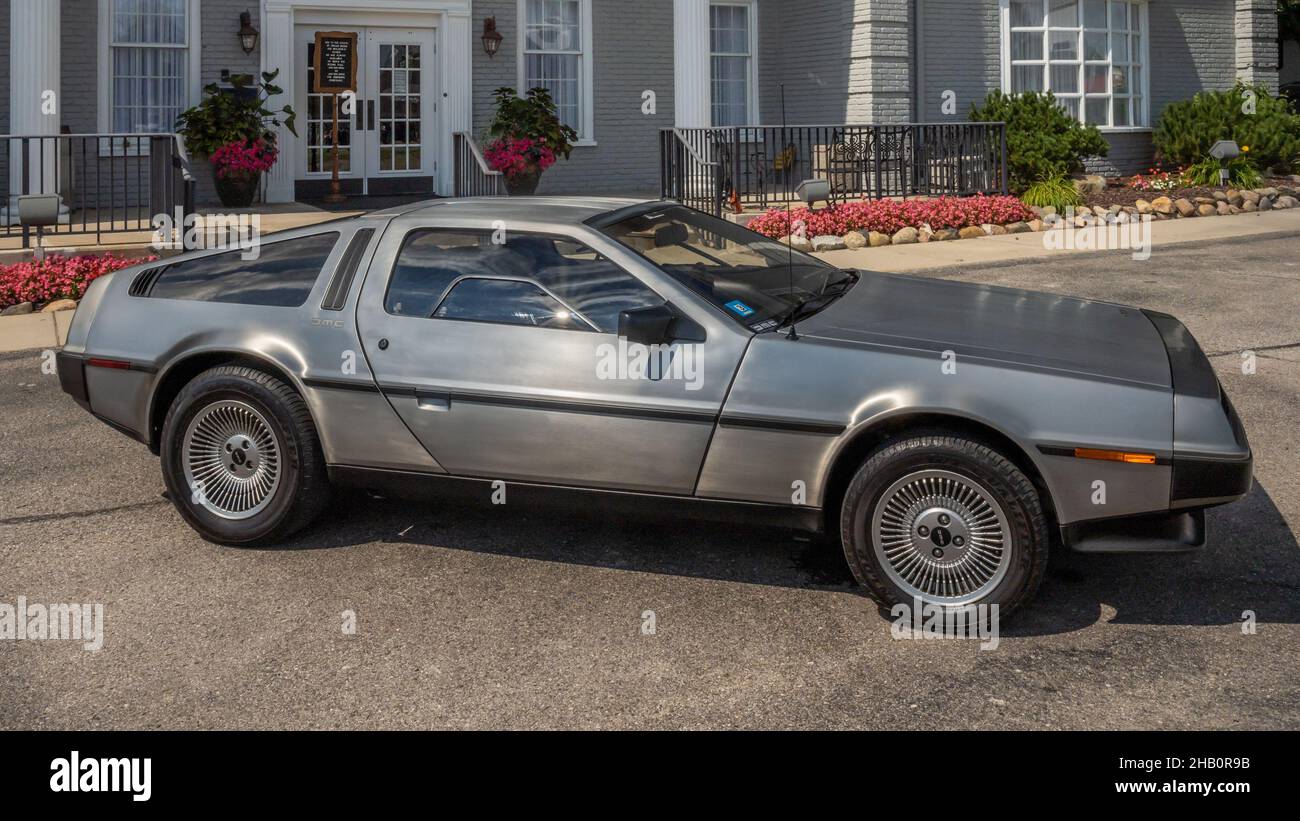 ROYAL OAK, MI/USA - AUGUST 17, 2021: A DeLorean DMC-12 car on the ...