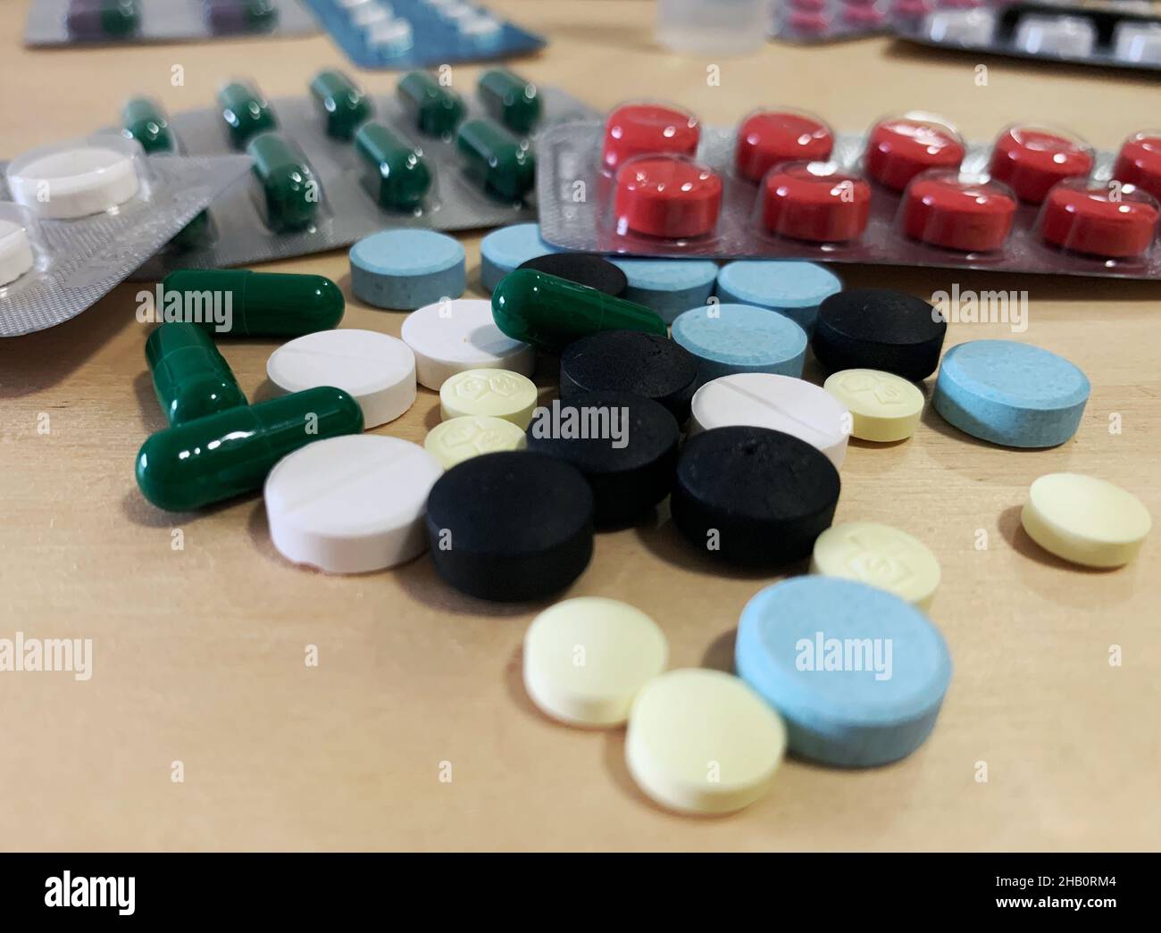Image of showing assorted pharmaceutical medicine pills, tablets and ...