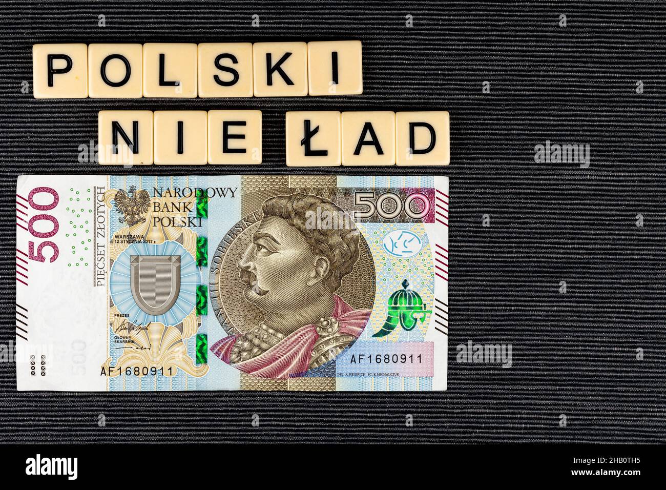 The sentence "Polski Ład" translated as "Polish Order" and single ...