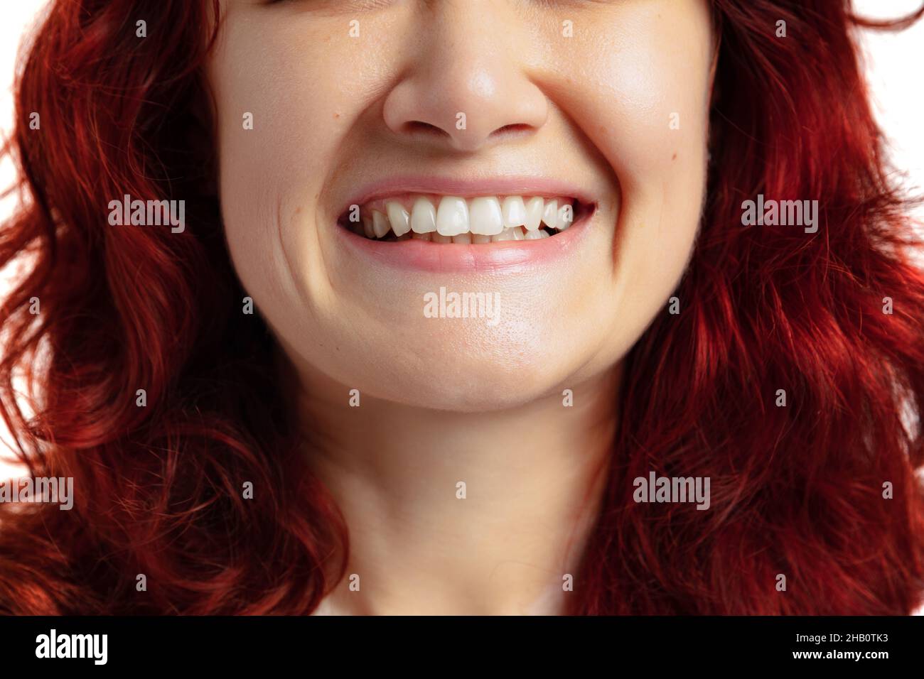 Open female mouth lipstick hi-res stock photography and images - Alamy