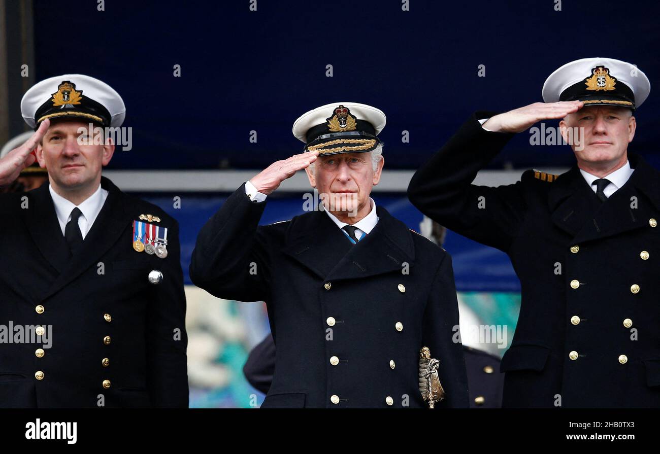 The Prince of Wales, Admiral of the Fleet, with Captain Roger Readwin ...