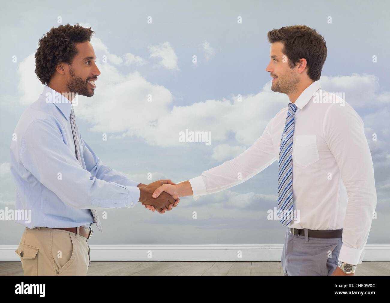 Shaking hands two people world hi-res stock photography and images - Alamy
