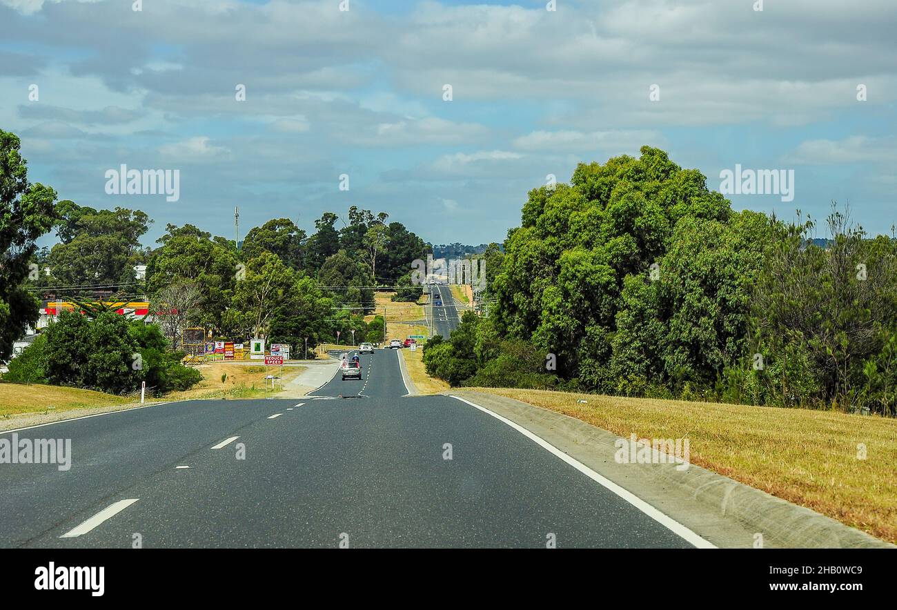Roads in Australia in Victoria in the suburb of Melbourne, Hallam Stock ...