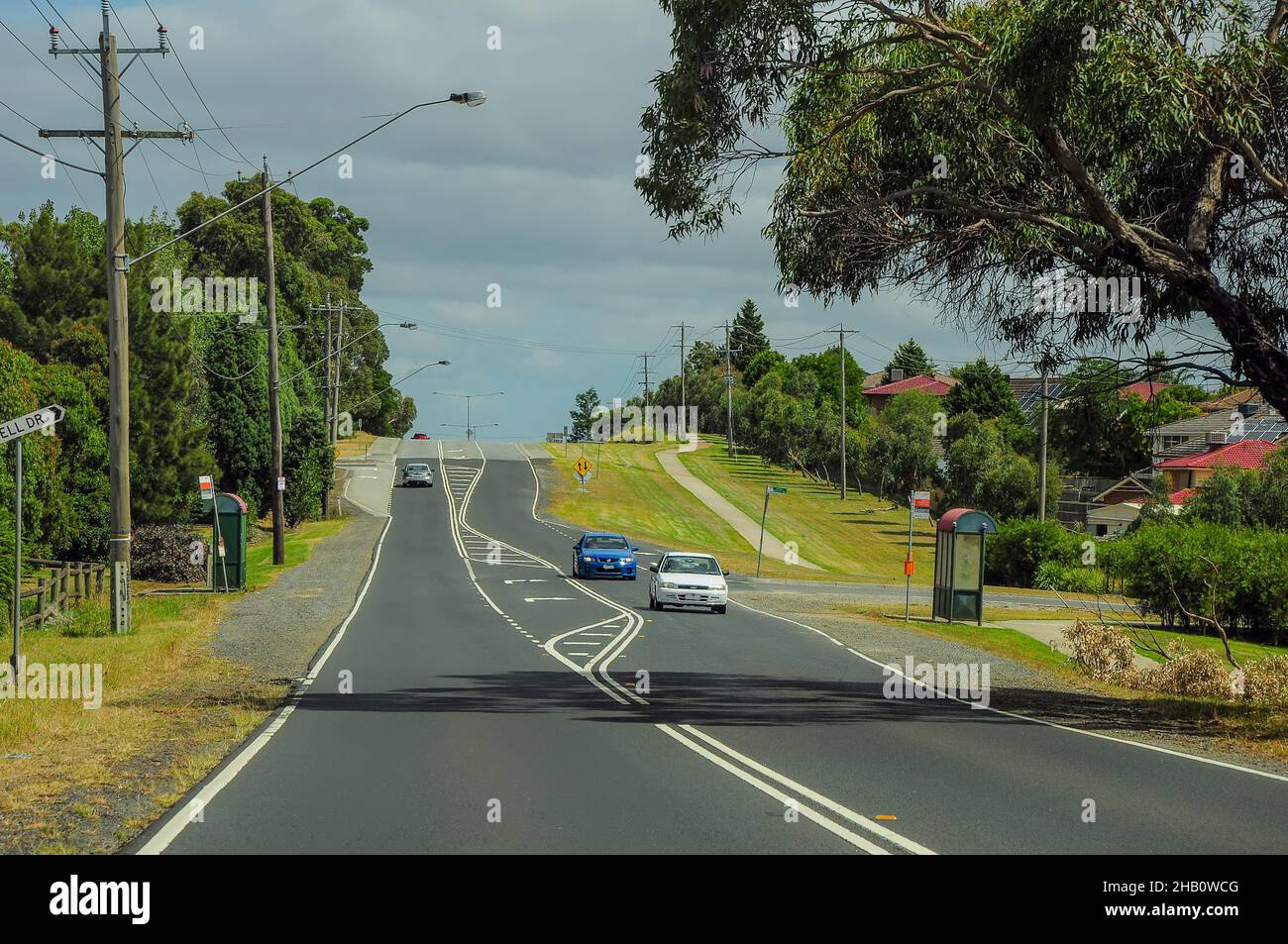 Roads in Australia in Victoria in the suburb of Melbourne, Hallam Stock ...