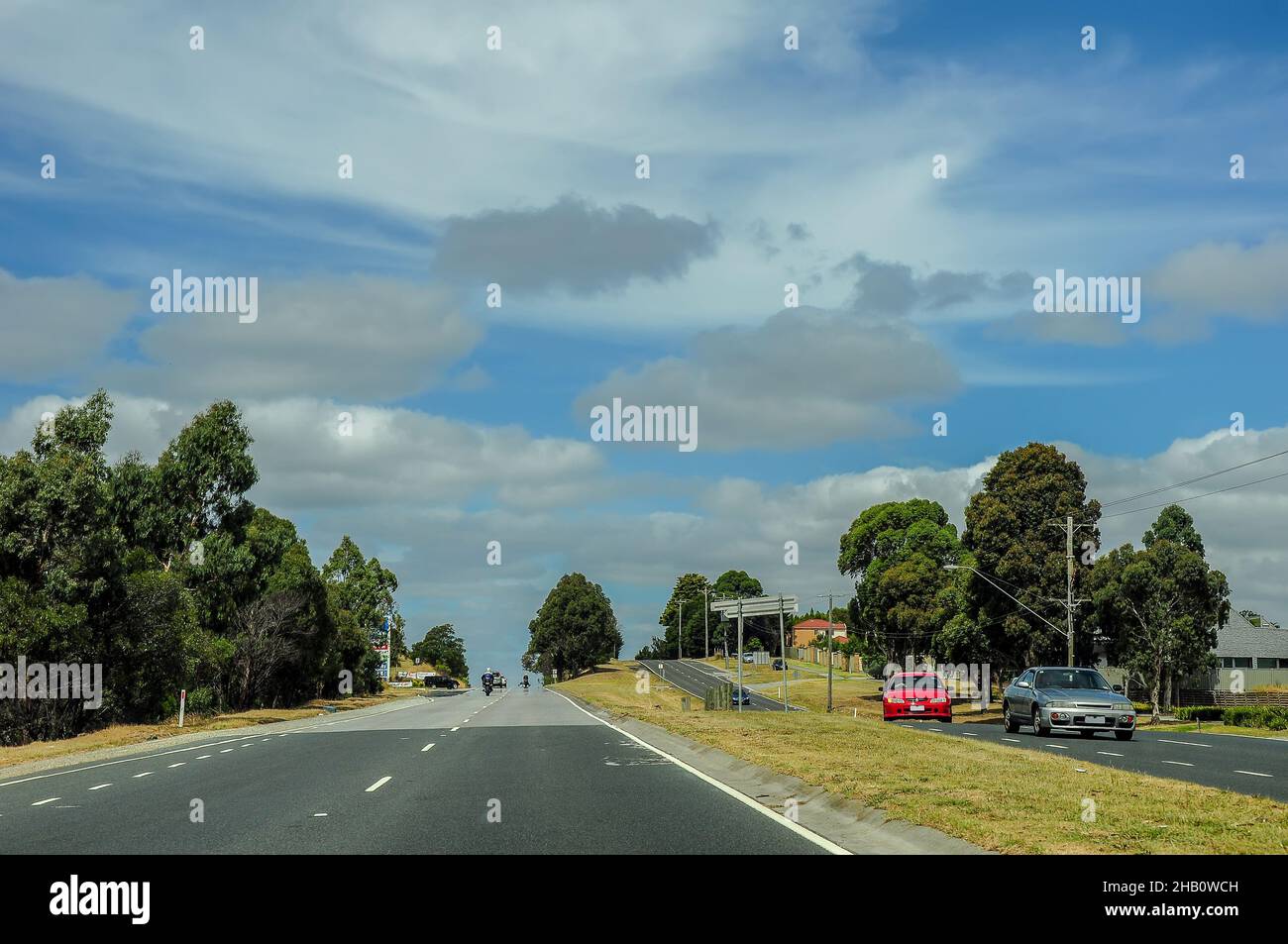 Roads in Australia in Victoria in the suburb of Melbourne, Hallam Stock ...