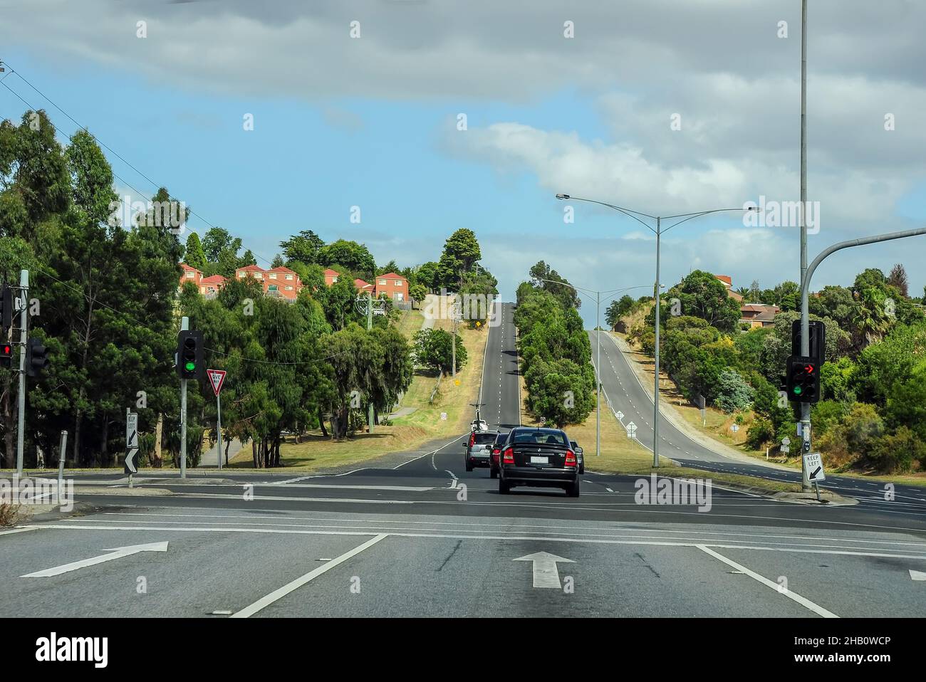 Roads in Australia in Victoria in the suburb of Melbourne, Hallam Stock ...