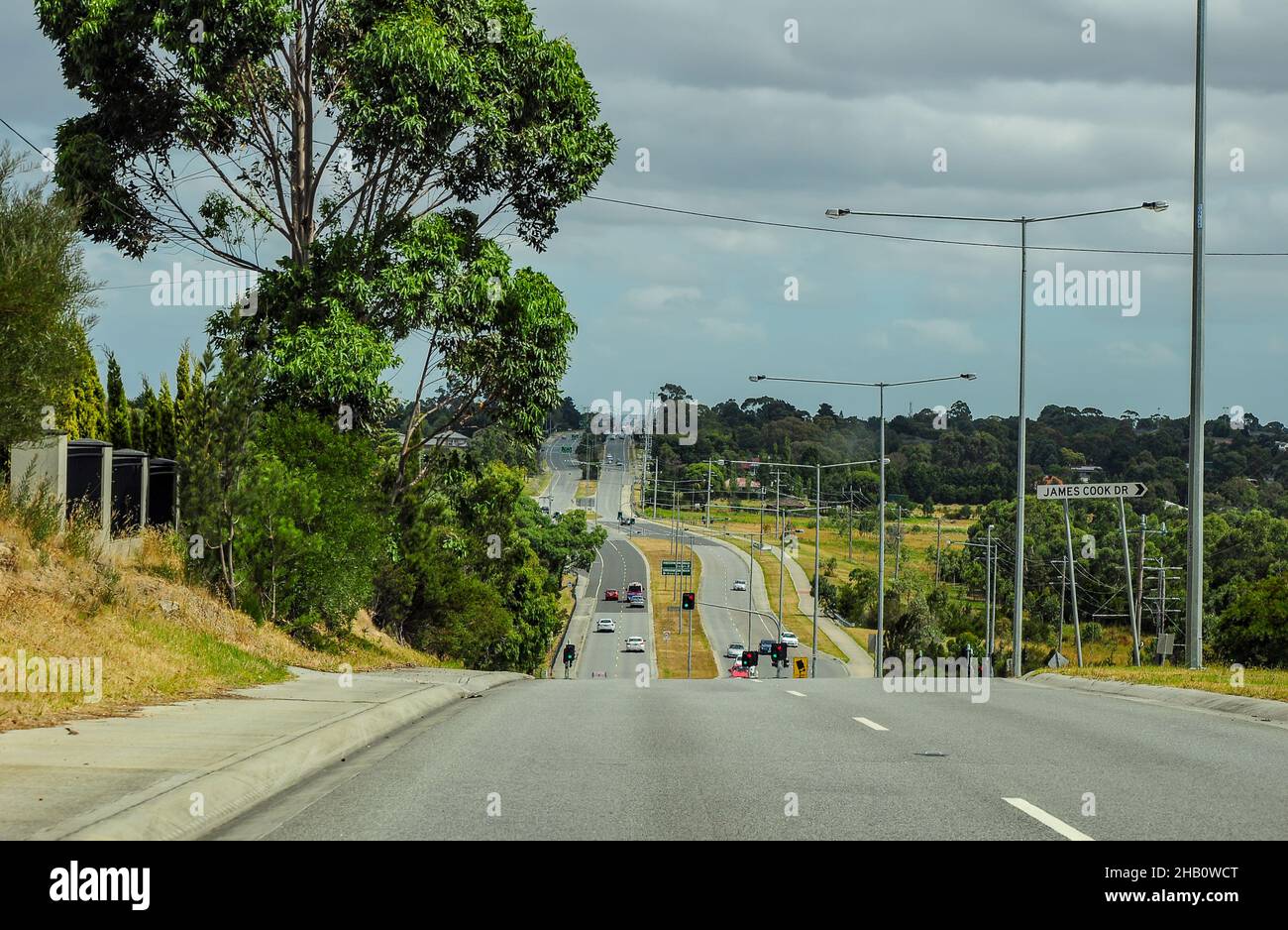 Roads in Australia in Victoria in the suburb of Melbourne, Hallam Stock ...