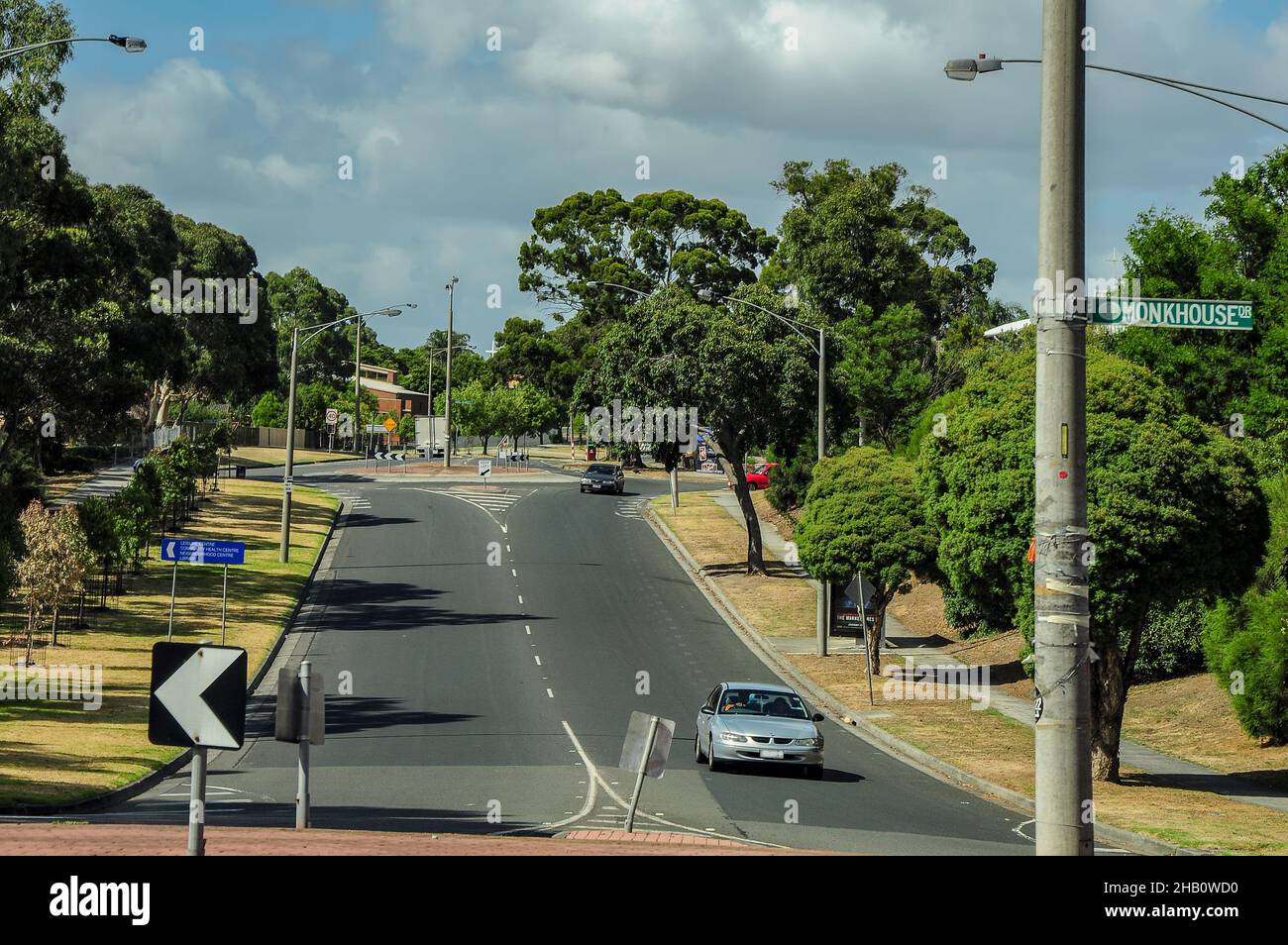 Roads in Australia in Victoria in the suburb of Melbourne, Hallam Stock ...