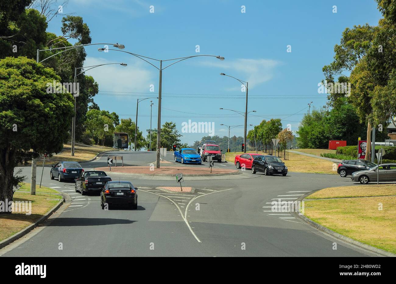 Roads in Australia in Victoria in the suburb of Melbourne, Hallam Stock ...