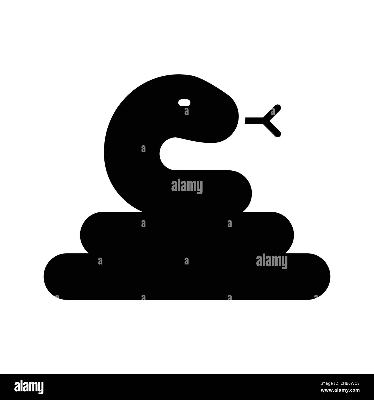 Snake Glyph Icon Animal Vector Stock Vector Image & Art - Alamy