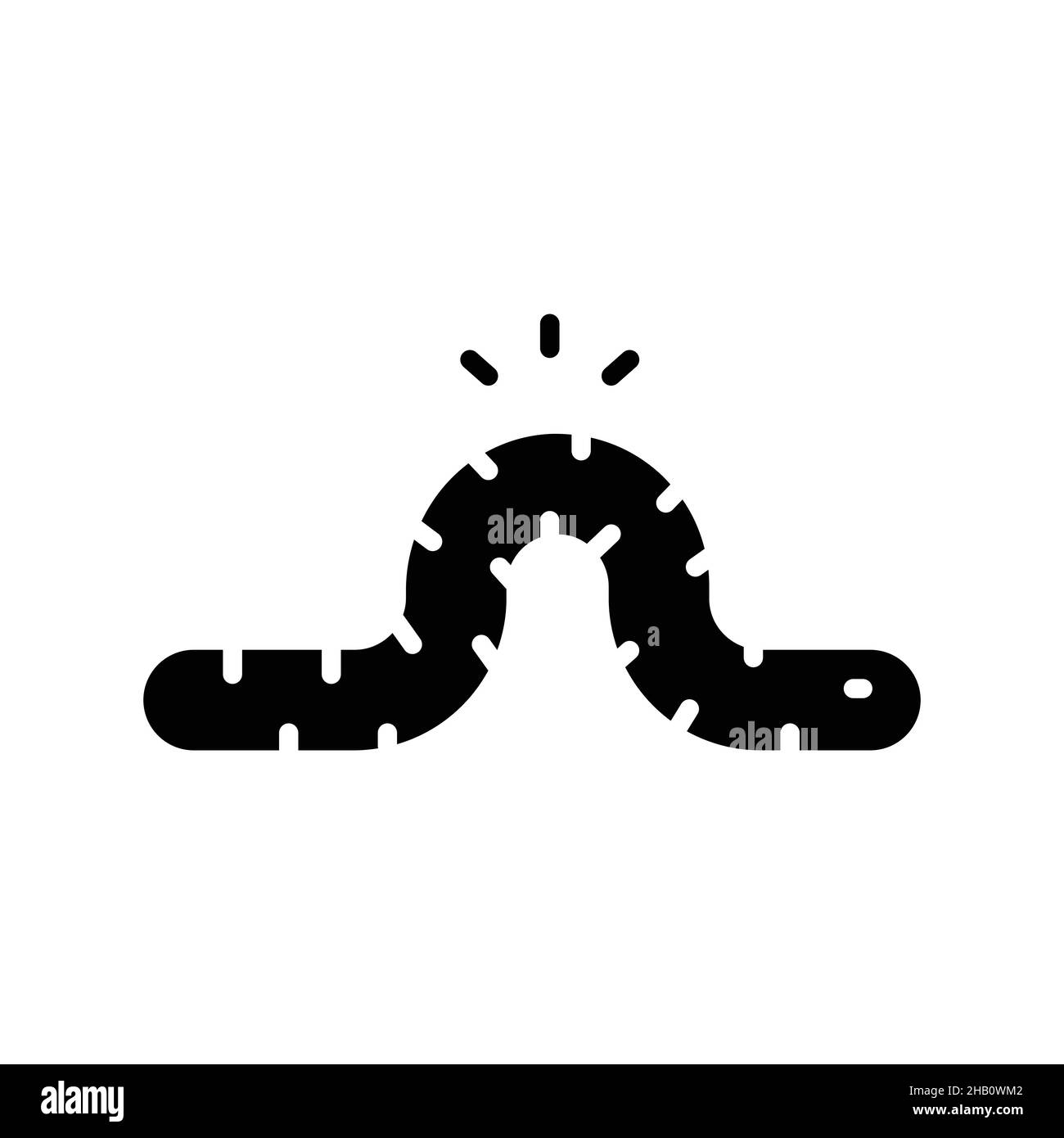 Worm Glyph Icon Animal Vector Stock Vector Image & Art - Alamy