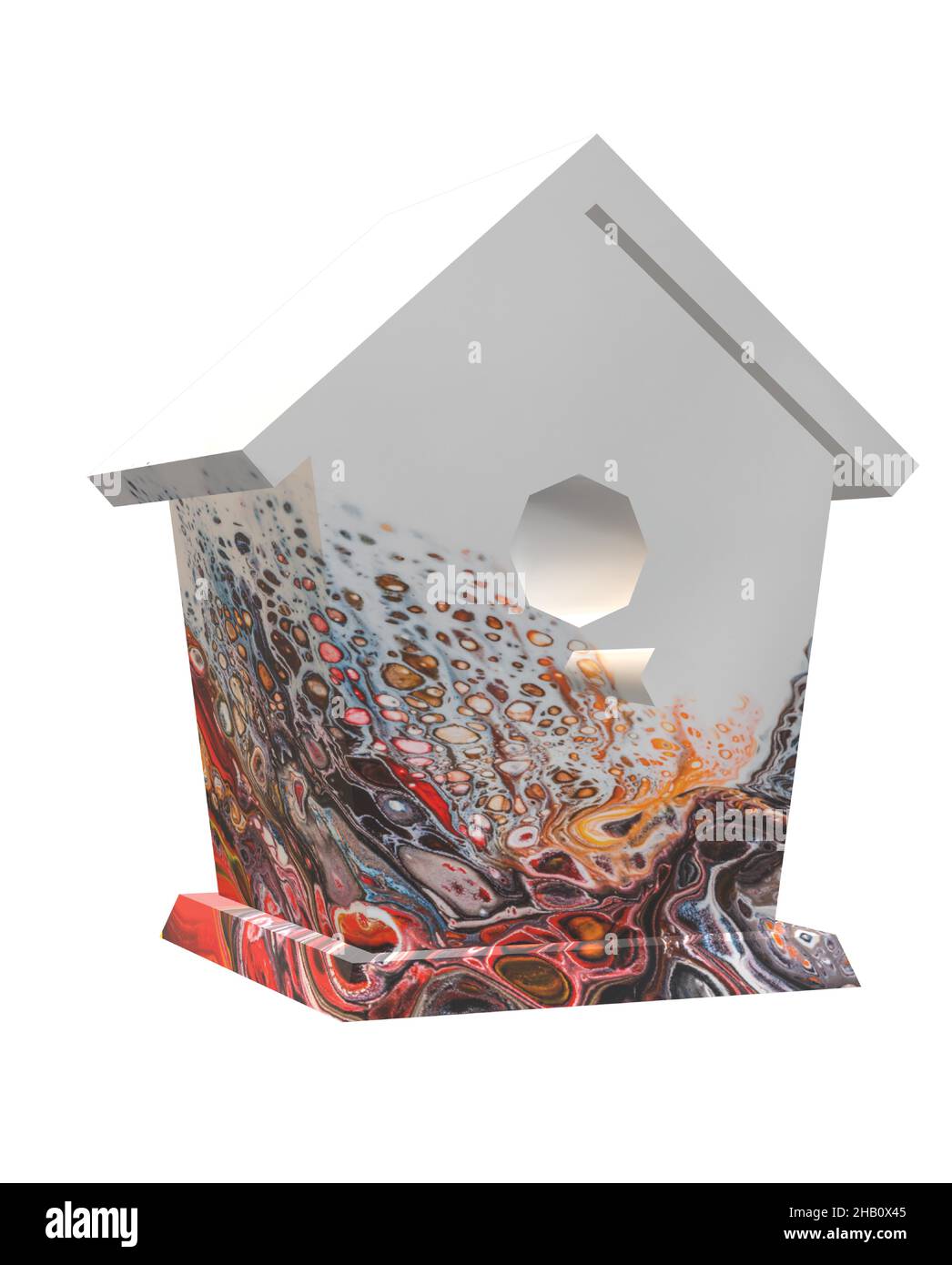 Colorful Abstract Pattern Bird House Stock Vector Image & Art - Alamy