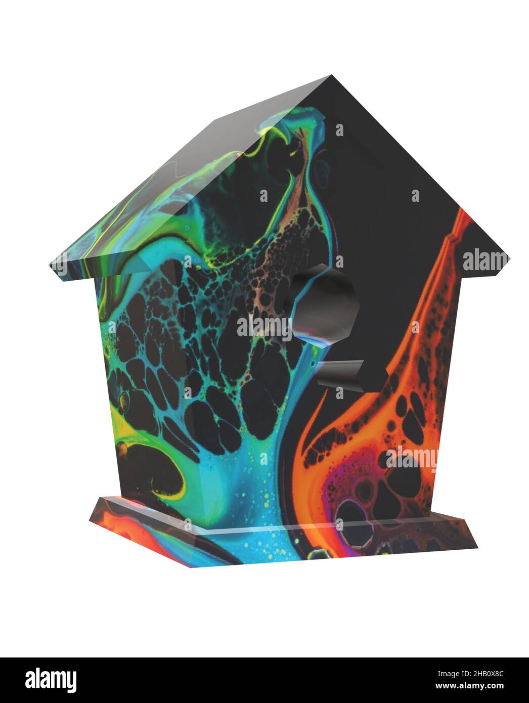 Colorful Neon Colors Bird House Stock Vector Image & Art - Alamy