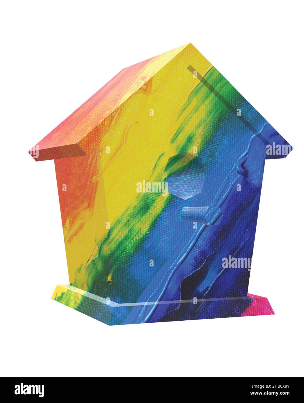 Rainbow Colors Bird House Stock Vector Image & Art - Alamy