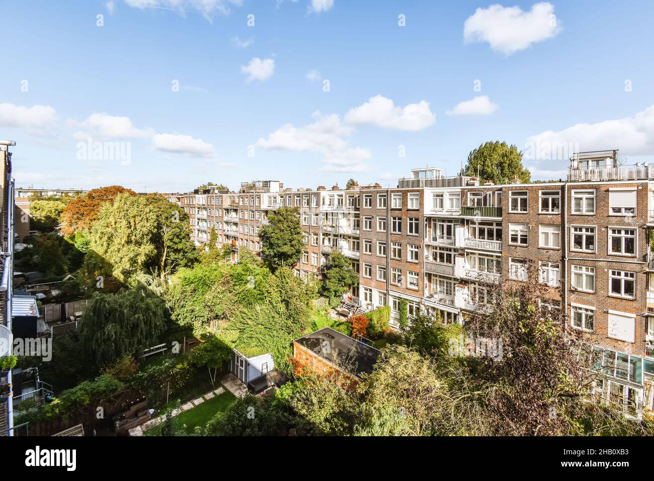 Residential area with buildings with beautiful facade Stock Photo - Alamy