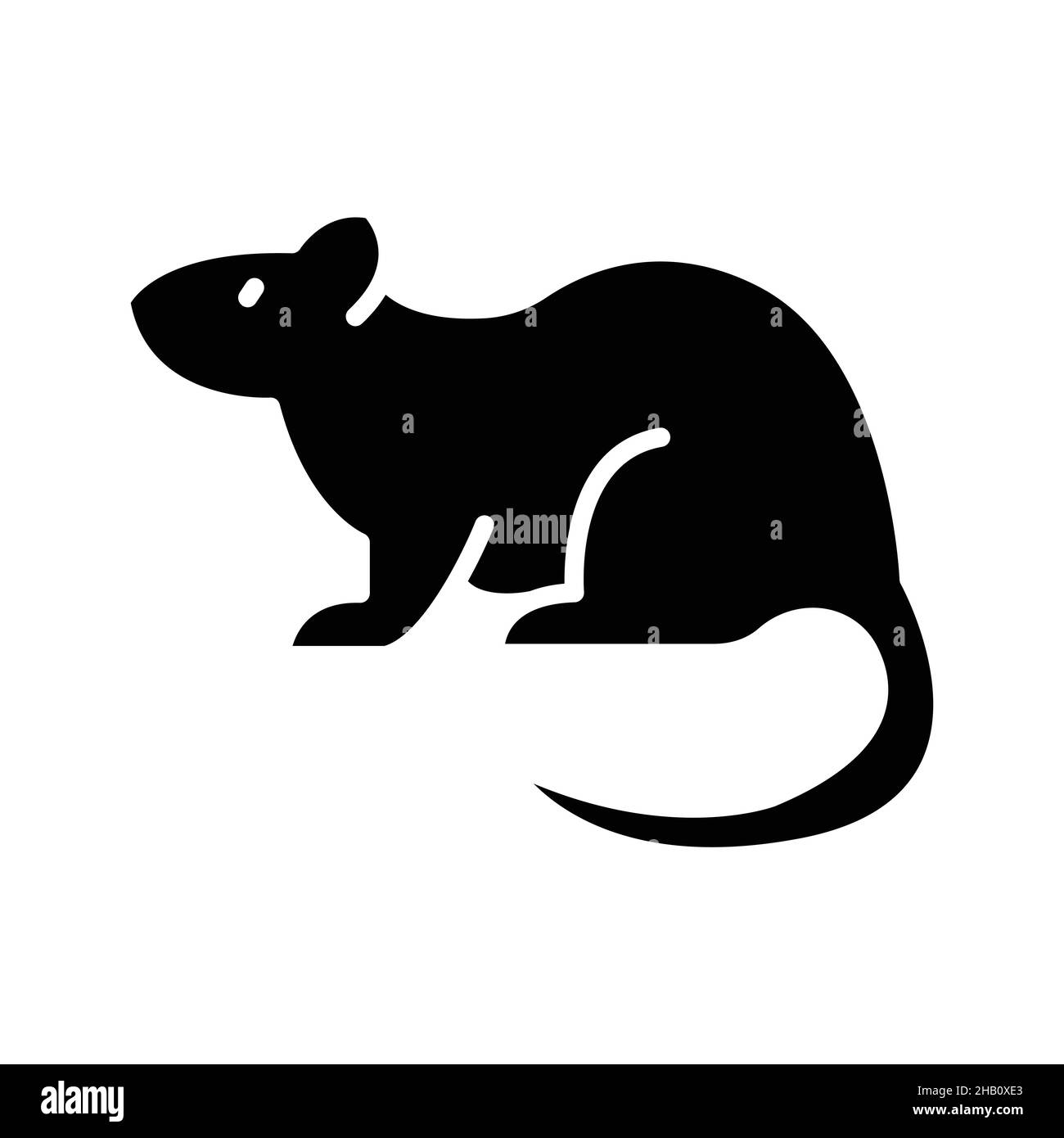 Mouse Glyph Icon Animal Vector Stock Vector Image & Art - Alamy