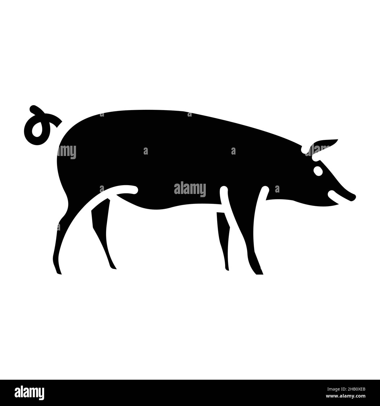 Pig Glyph Icon Animal Vector Stock Vector Image & Art - Alamy