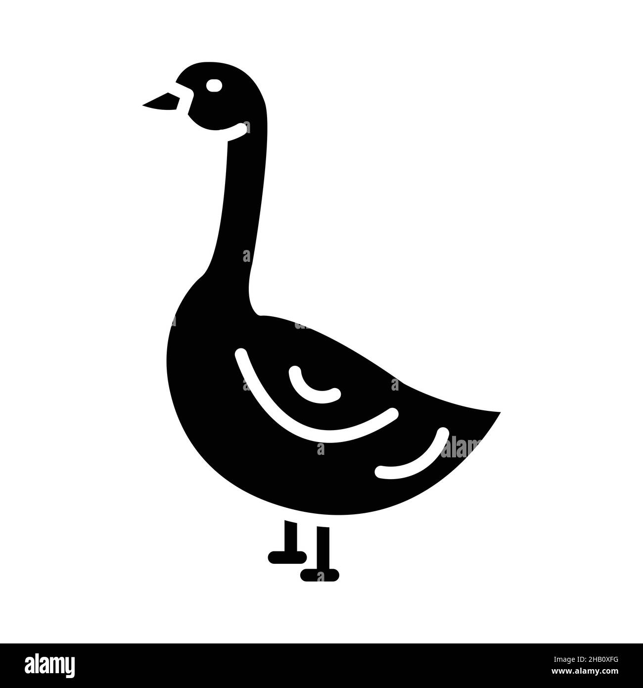 Goose Glyph Icon Animal Vector Stock Vector Image & Art - Alamy