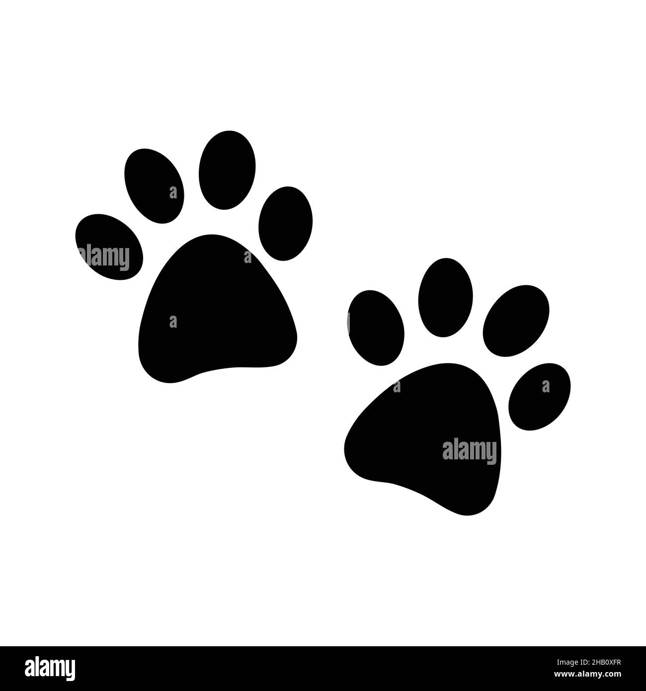 2 Dog Paws Glyph Icon Animal Vector Stock Vector Image & Art - Alamy