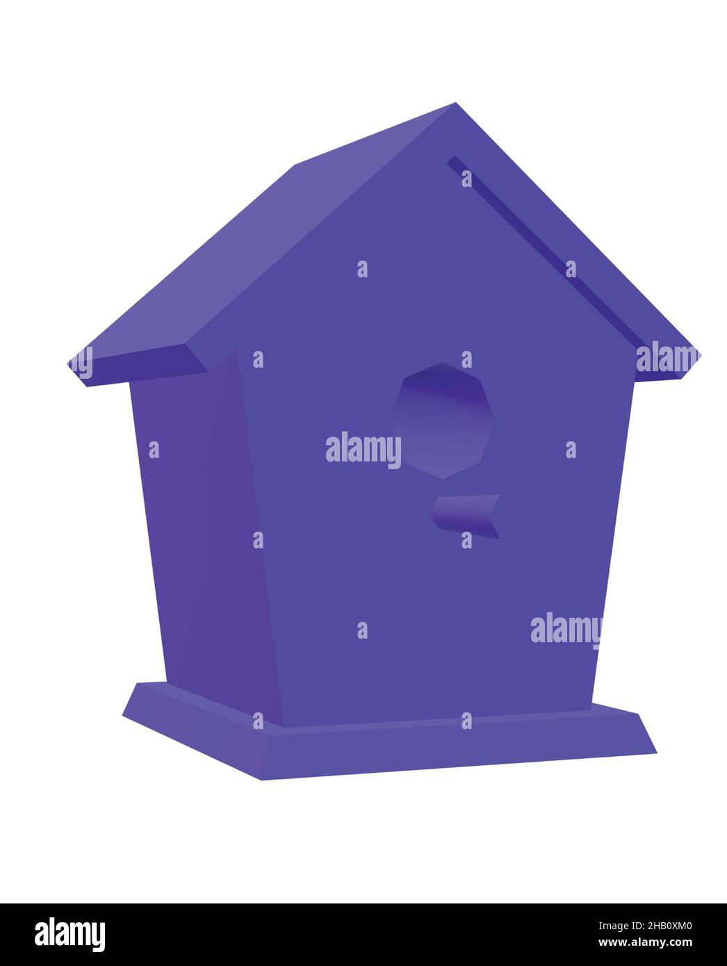 Solid Indigo Bird House Stock Vector Image & Art - Alamy