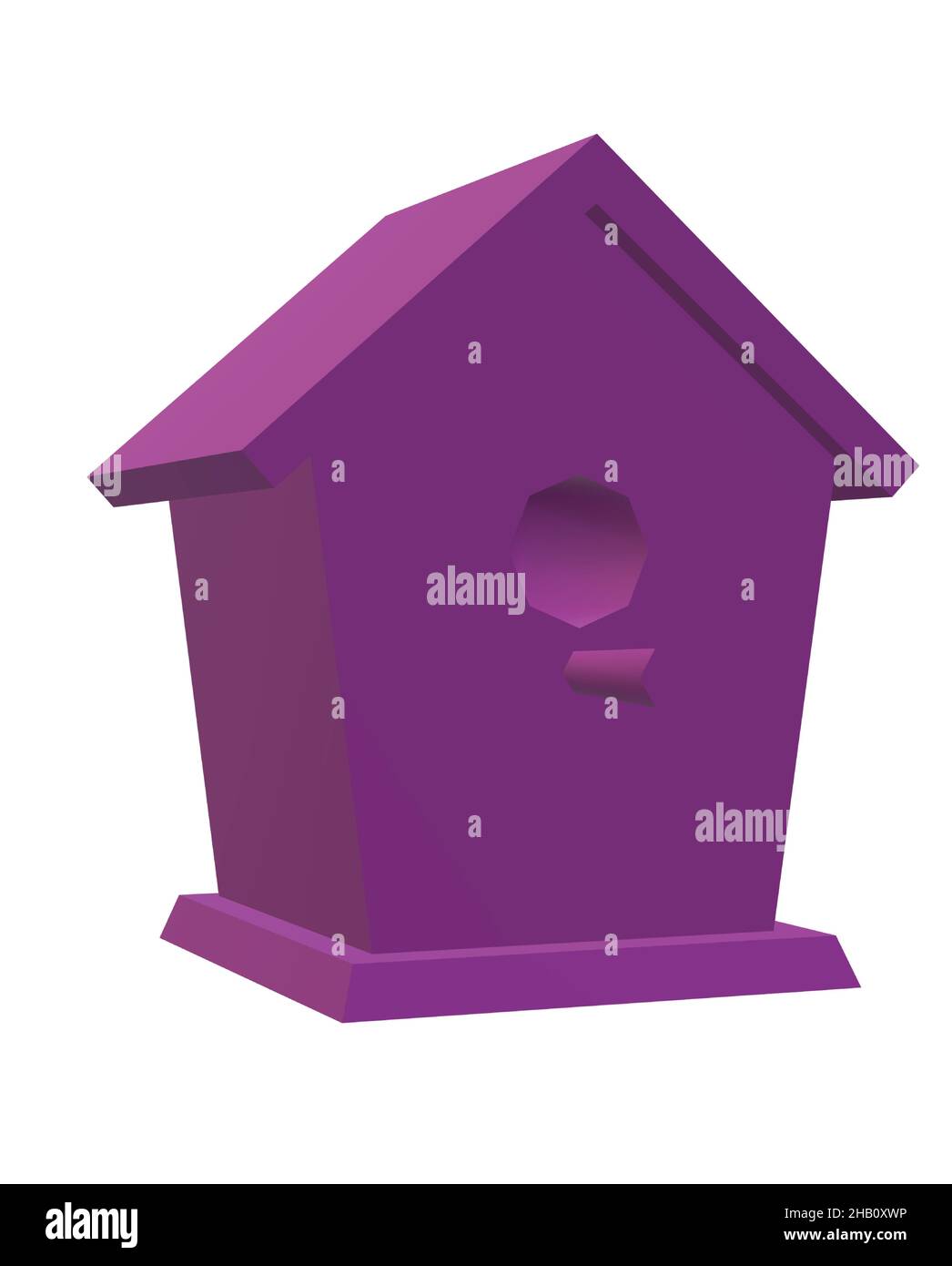 Solid Dark Purple Bird House Stock Vector Image & Art - Alamy