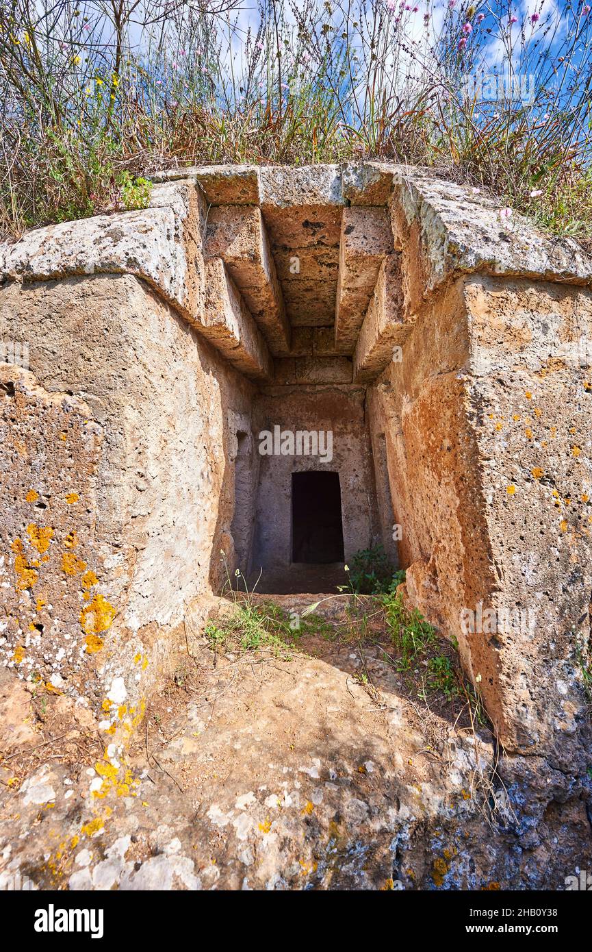 Etruscan circular Tumulus Tomb with Domos (entrance passage), 6th ...