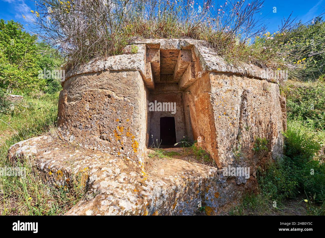 Etruscan circular Tumulus Tomb with Domos (entrance passage), 6th ...