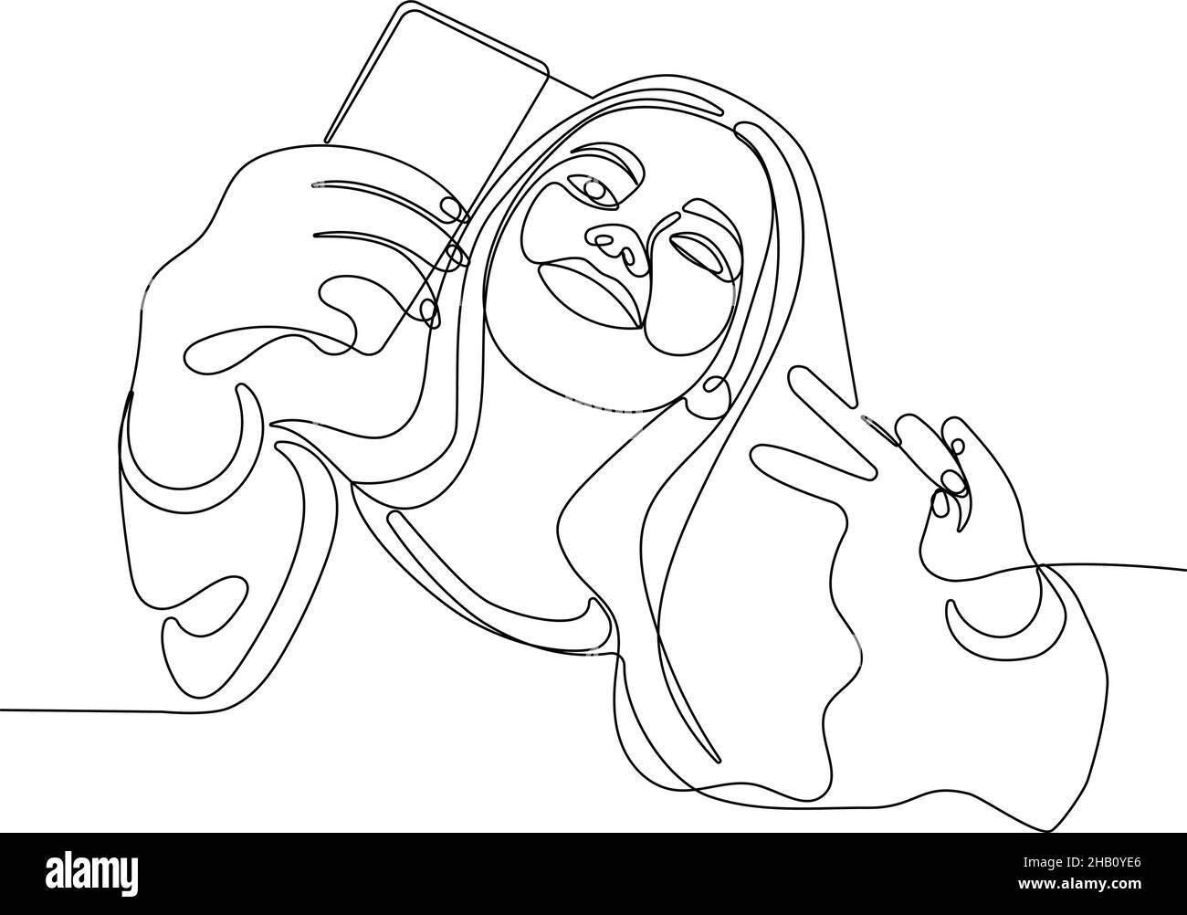 Contour beauty face girl Cut Out Stock Images & Pictures - Alamy