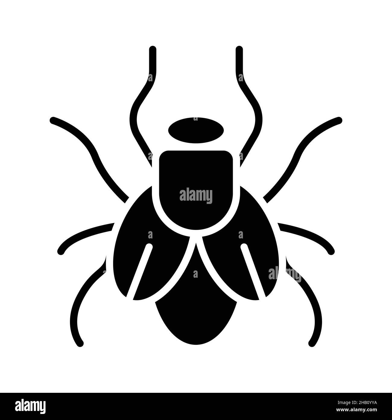 Fly wing glyph icon Cut Out Stock Images & Pictures - Alamy