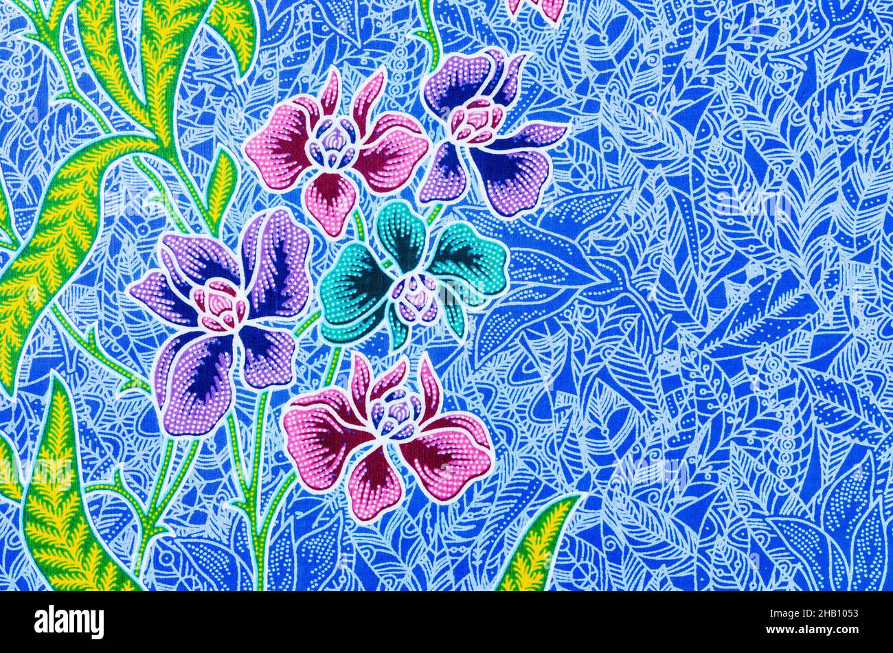 Traditional batik sarong pattern background Stock Photo - Alamy