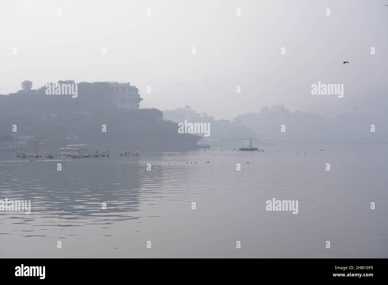 A view of Dense fog during cold winter morning in Ajmer, in the Indian state of Rajasthan on 16 ...