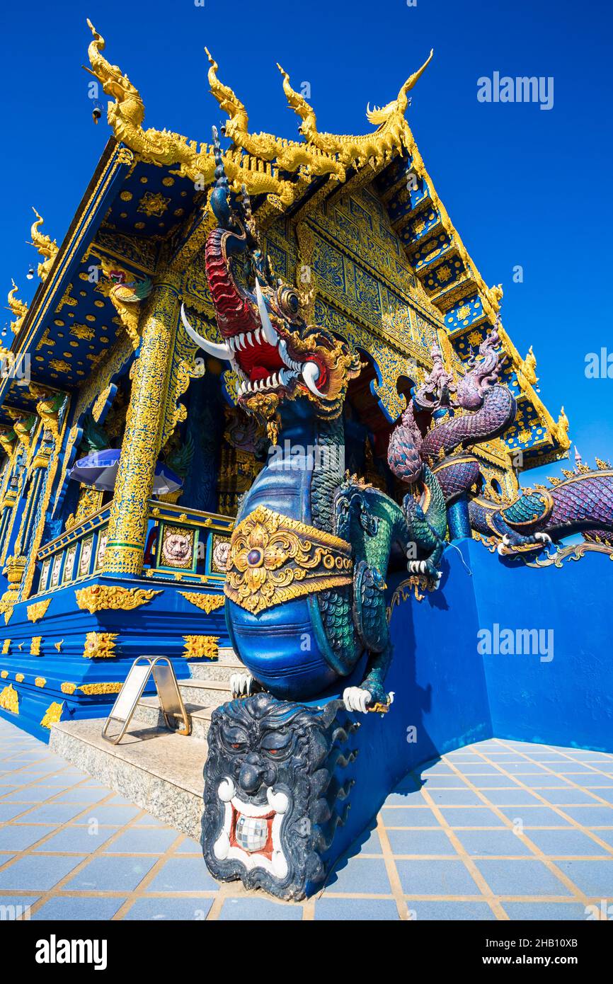 Beautiful of blue temple Wat Rong Sua Ten the amazing temple at ...