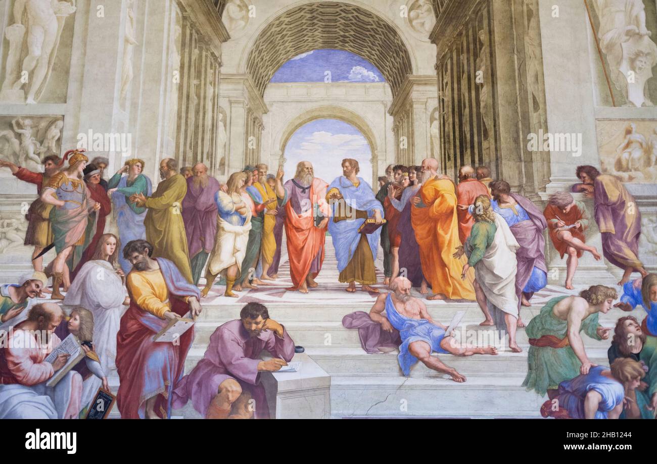 The school of Athens, room of the signature,the Raphael rooms,Raphael ...