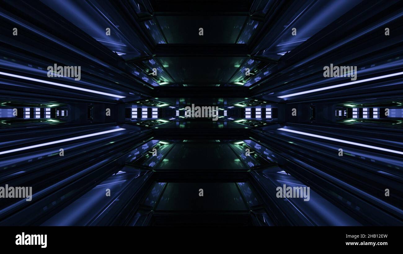 3d illustration of endless dark 4K UHD tunnel Stock Photo - Alamy