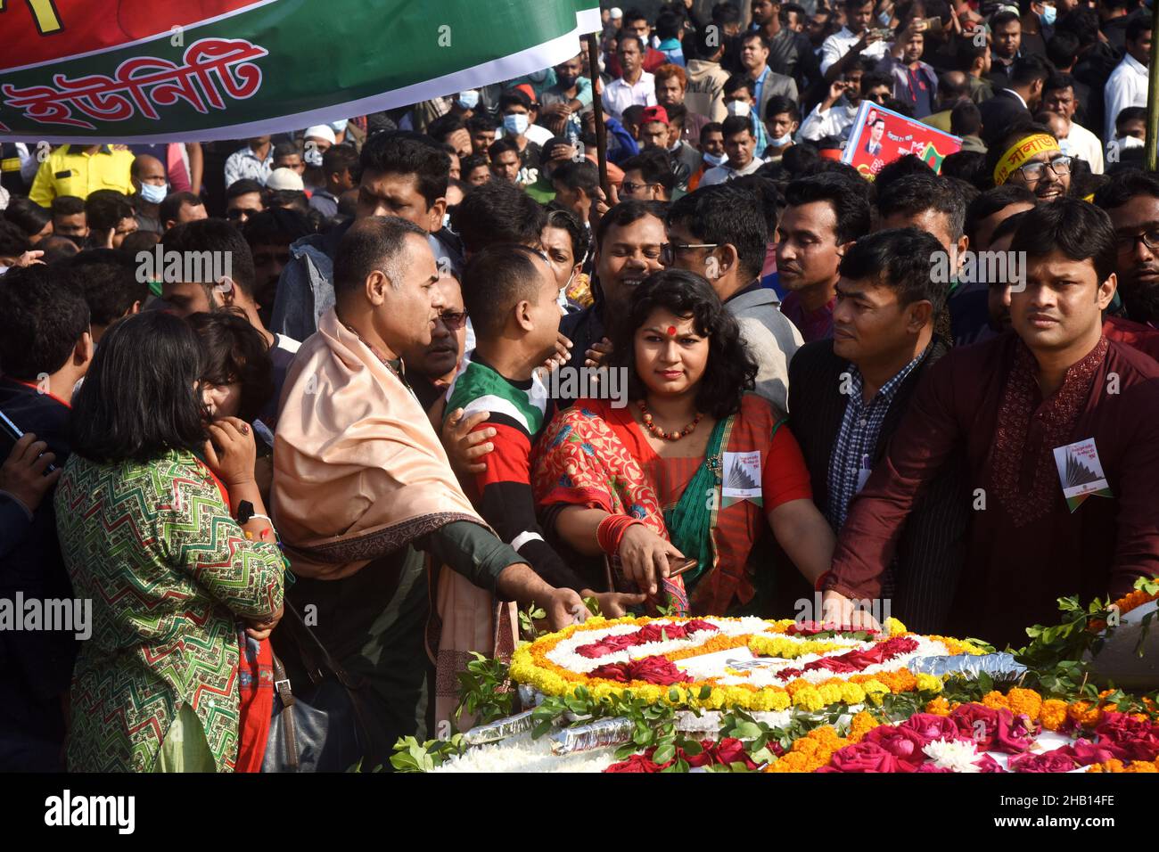 16th December, 2021. People gather to pay their respects at the 1971 ...