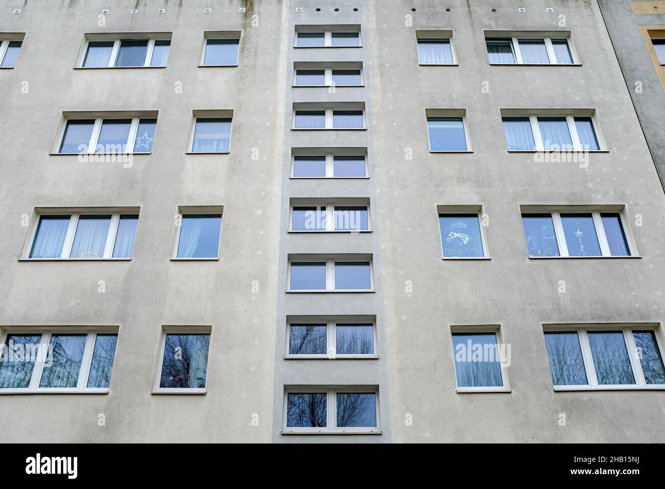 Berlin, Germany. Vintage, plattennbau architecture inside formerly ...